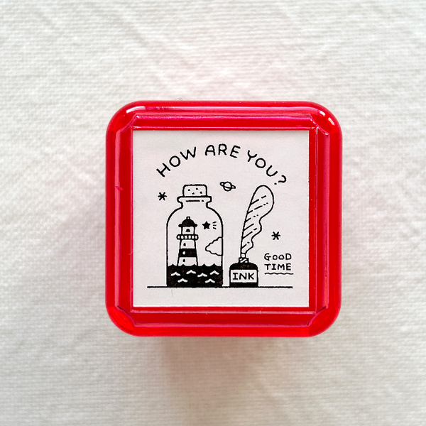 eric Portable Push Button Stamp - Bottle – International Notes From Japan
