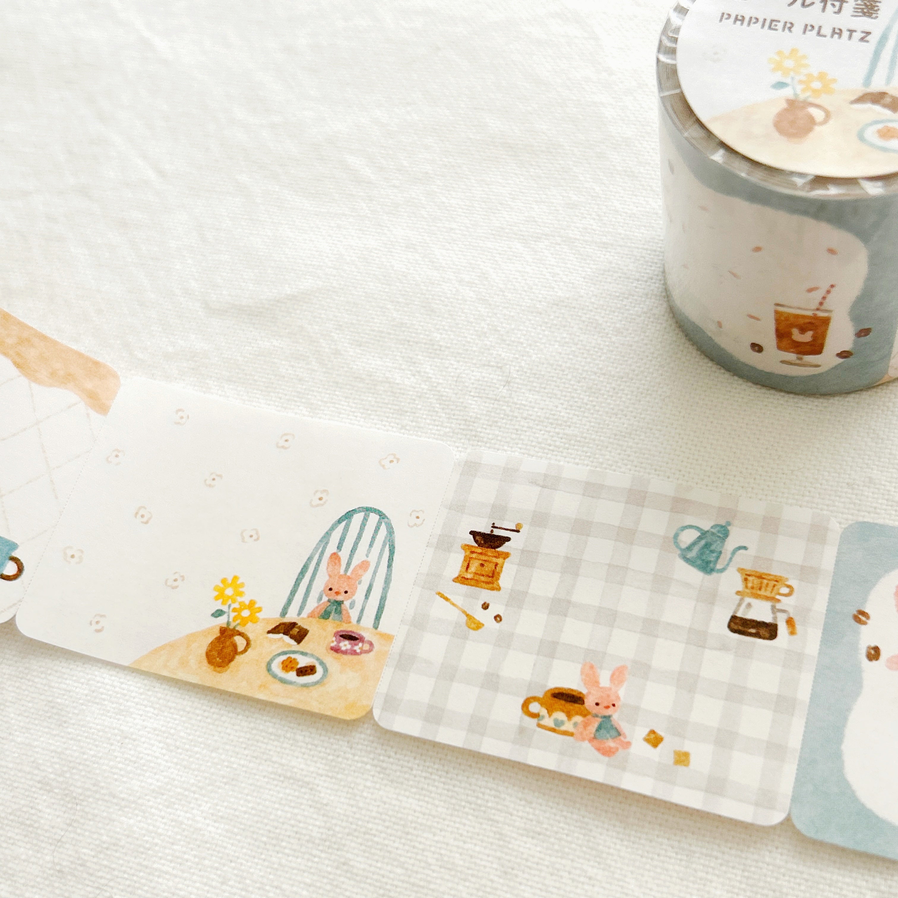 Papier Platz Nakauchi Waka Rolled Sticky Notes - Bunny Cafe ...