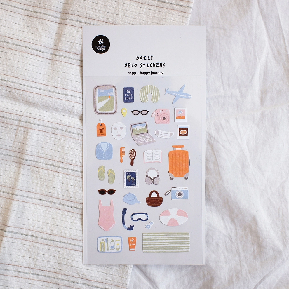 SUATELIER Stickers - Happy Journey (1199) – International Notes From Japan