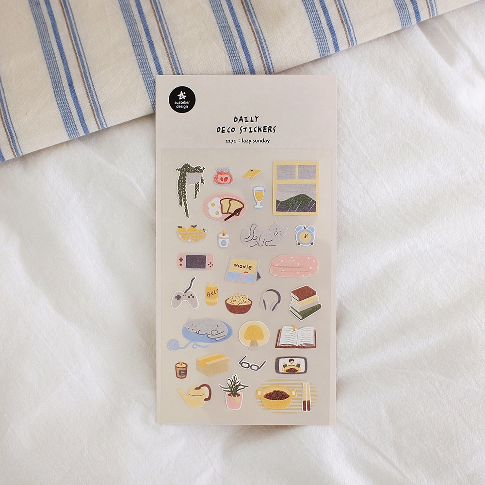 SUATELIER Stickers - Lazy Sunday (1171) – International Notes From Japan