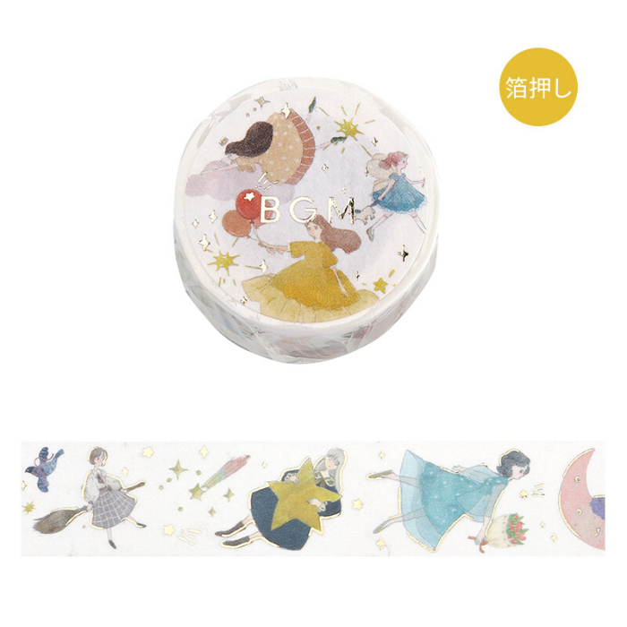 BGM Gold Foil Washi Tape - Flying Girl – International Notes From Japan