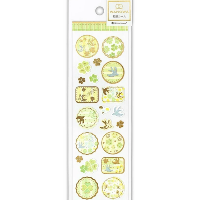 Wanowa Gold Foil Sticker Sheet - Clover – International Notes From Japan